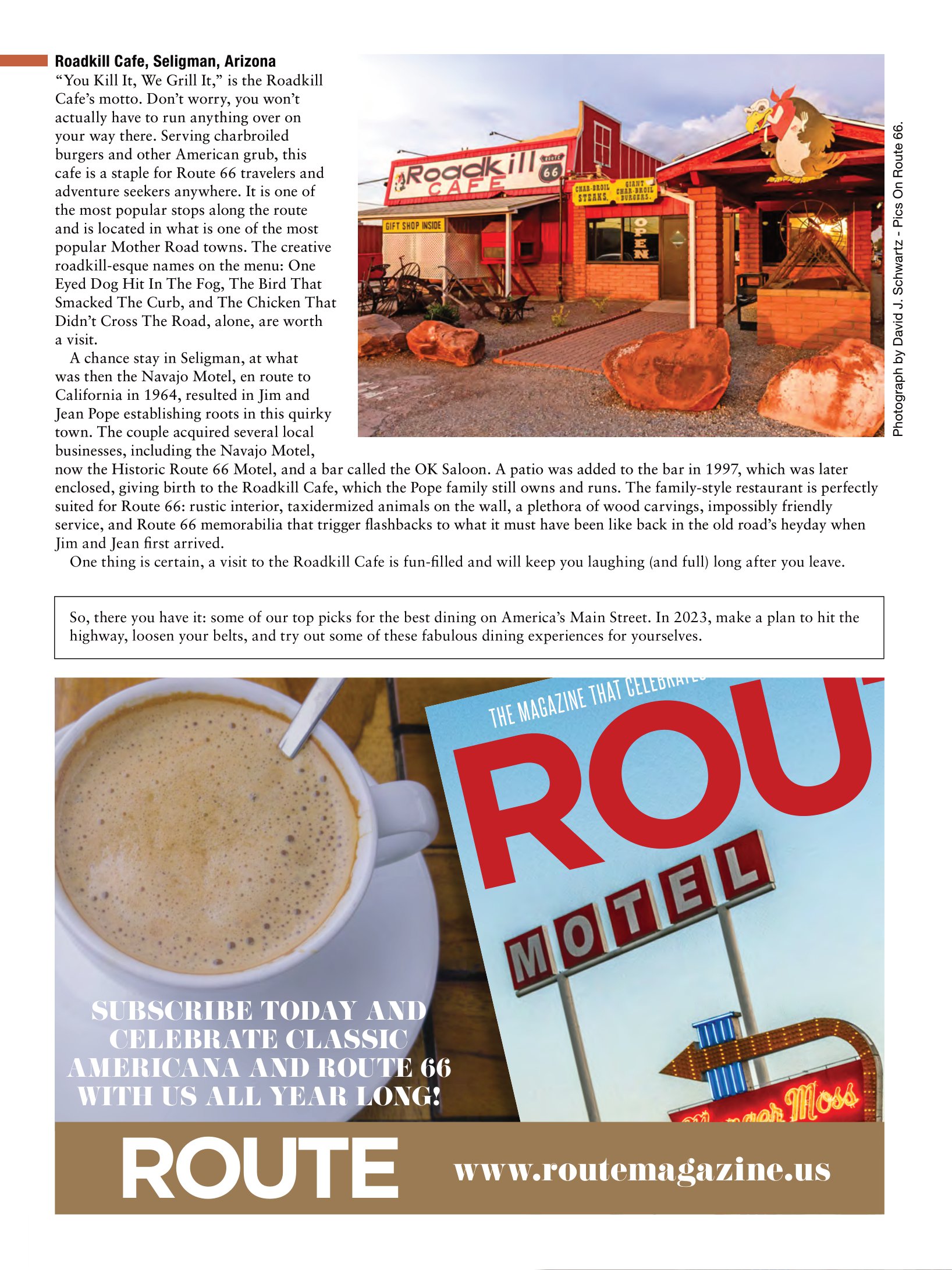 ROUTE Magazine's Picks for the Top Places to Eat Along the Mother Road ...